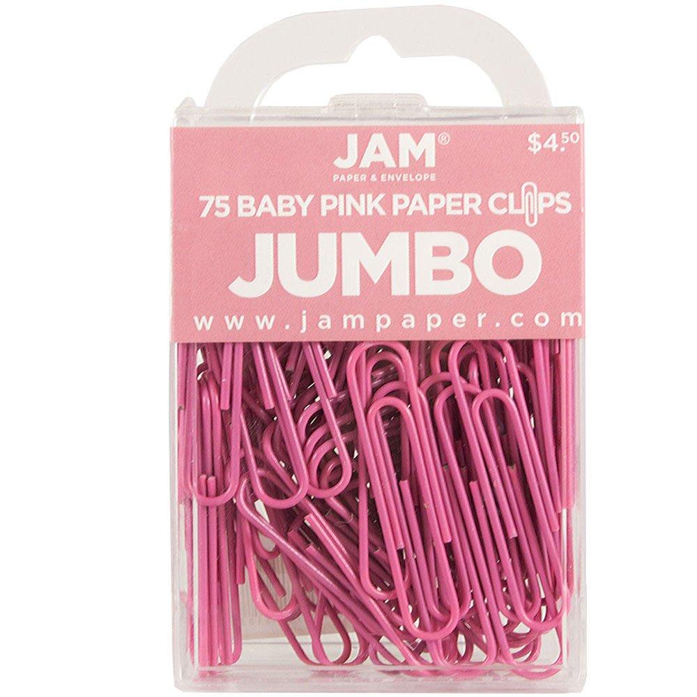 JAM PAPER Colorful Jumbo Paper Clips Large 2 Inch Pink Paperclips jam-paper-colorful-jumbo-paper-clips-large-2-inch-pink-paperclips