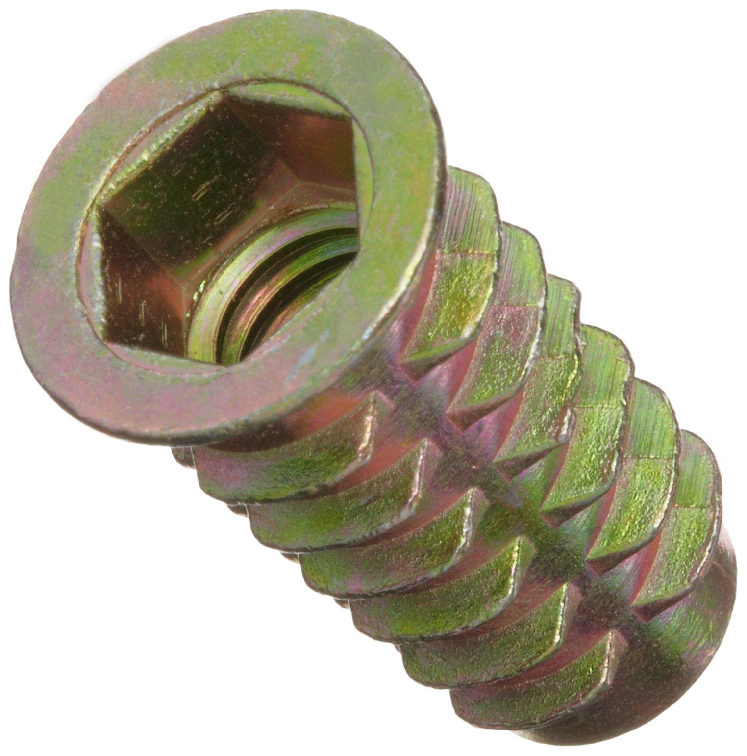 E Z Lok Threaded Insert Zinc Hex Flanged 3 8 16 Internal Threads