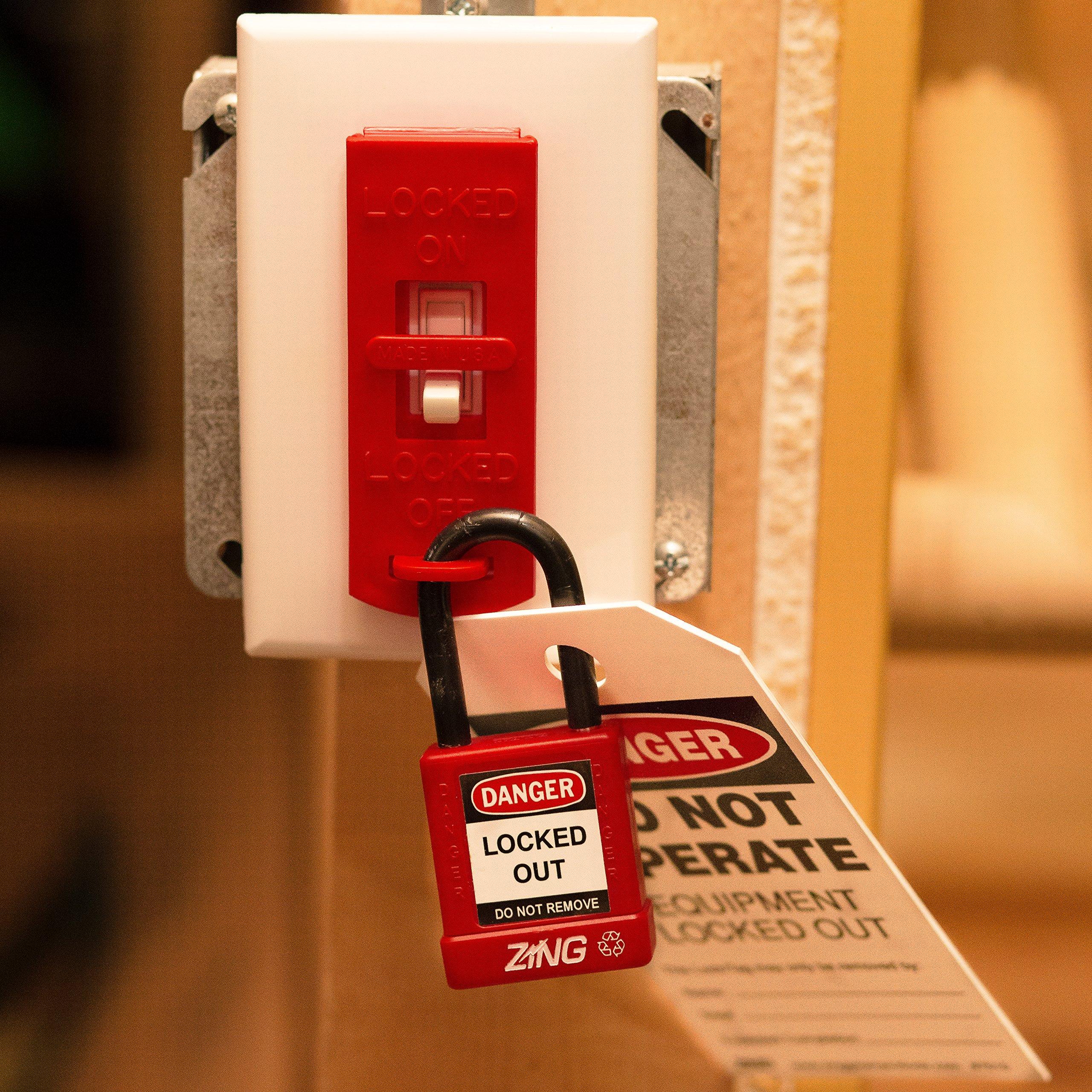 ZING 6064 RecycLockout Lockout Tagout Wall Switch Lockout Recycled 