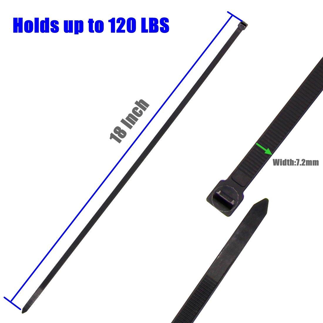 Long Wide 18 Inch Nylon Zip Cable Ties Large 120LB Tensile Strength long-wide-18-inch-nylon-zip-cable-ties-large-120lb-tensile-strength